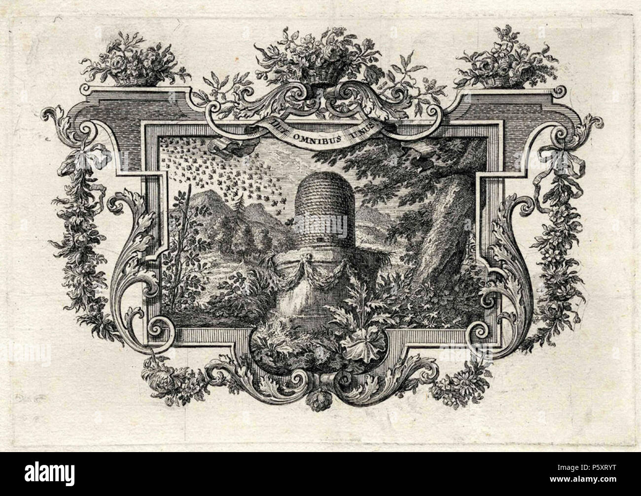 N/A. Dux omnibus unus (allegorische Darstellung des monarchischen Prinzips), Kupferstich, 18. Jh ...