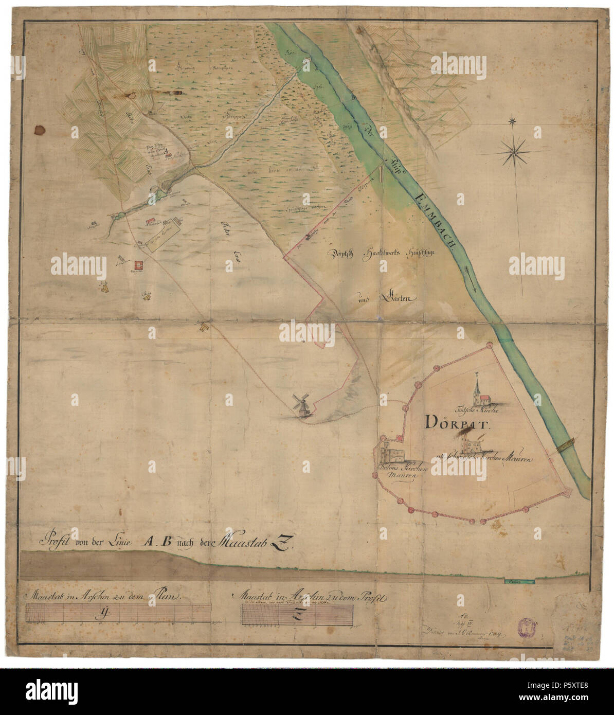 Dorpat map hi-res stock photography and images - Alamy