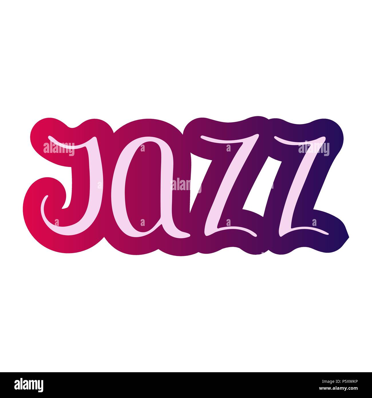 Dance jazz. Music Vector illustration. Handwritten calligraphy Stock ...