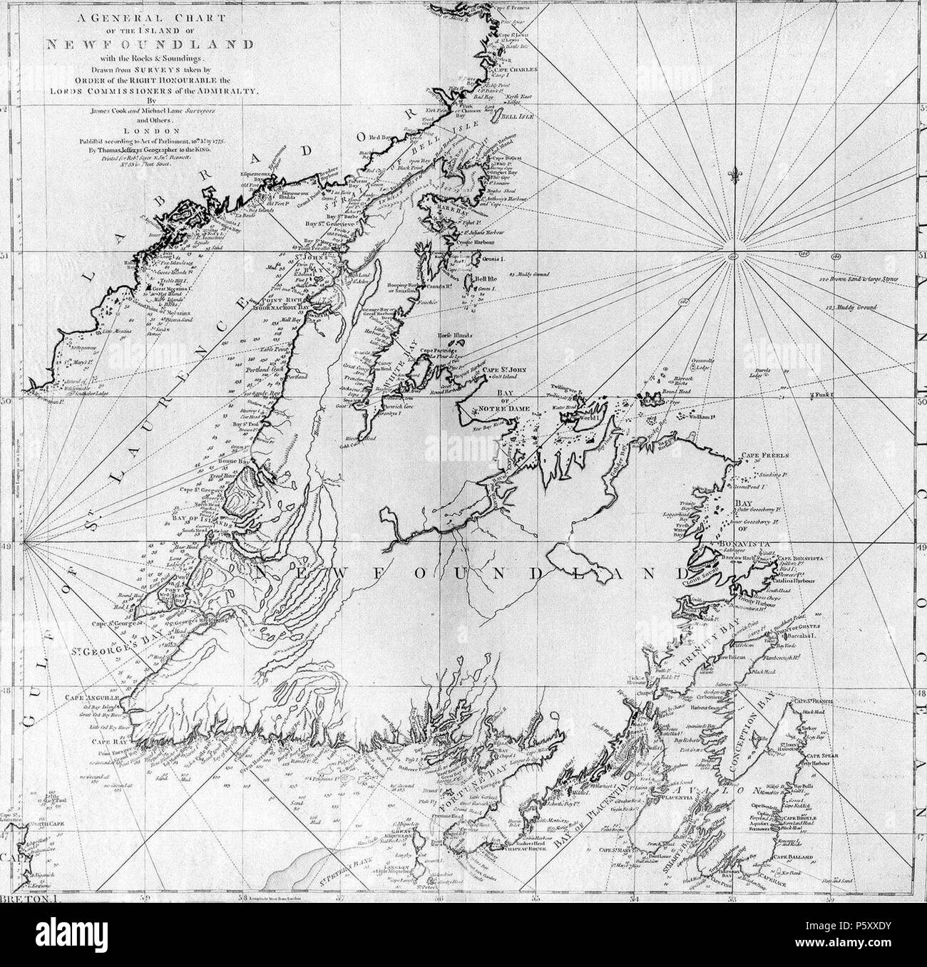 Newfoundland map hi-res stock photography and images - Alamy