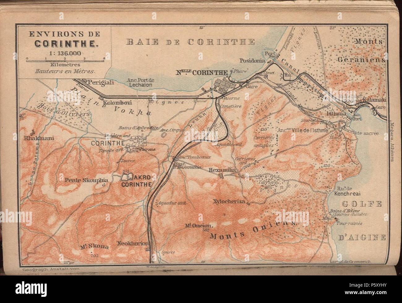 Map of corinth hi-res stock photography and images - Alamy
