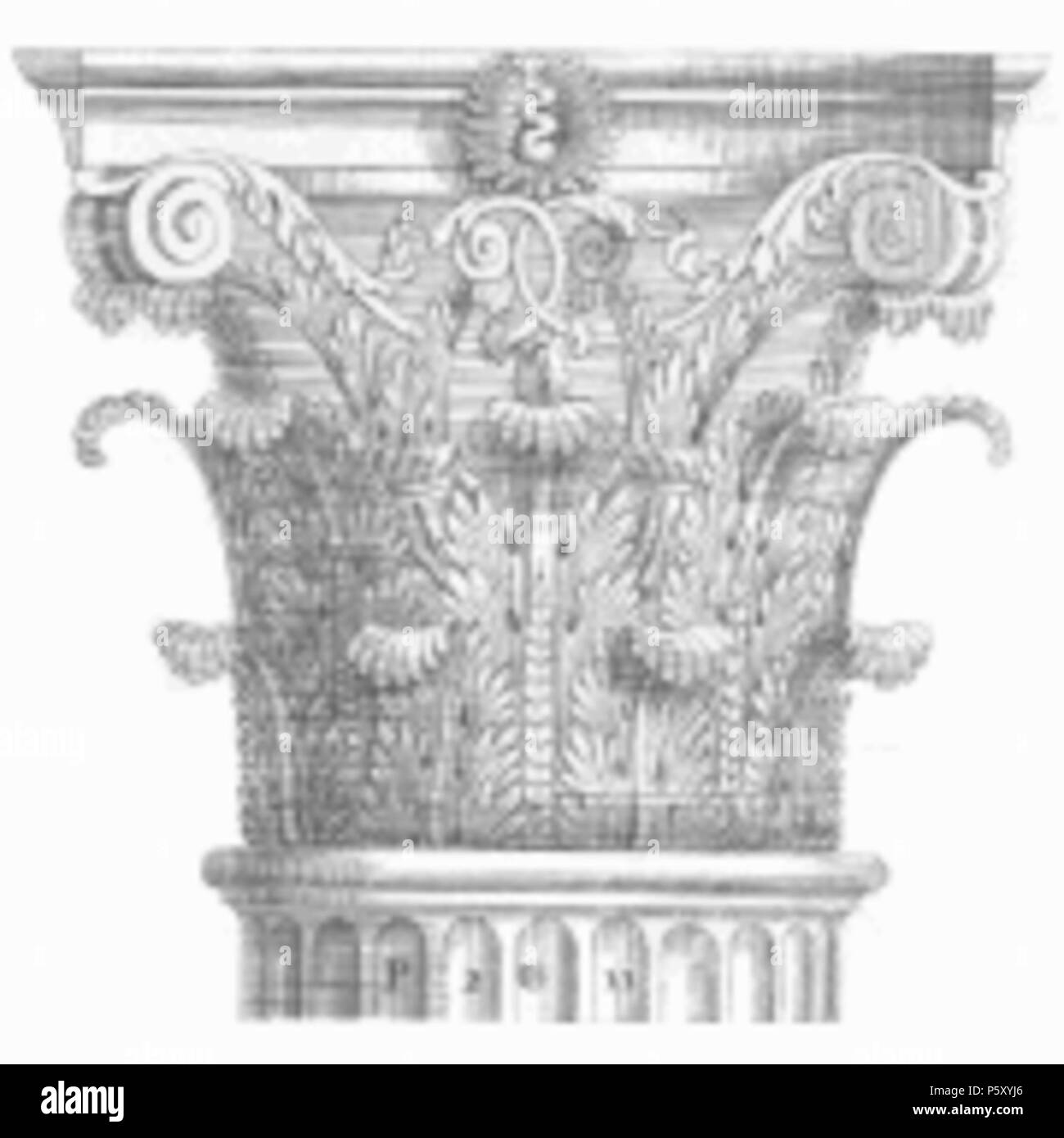 Corinthian greek architectural column Black and White Stock Photos ...