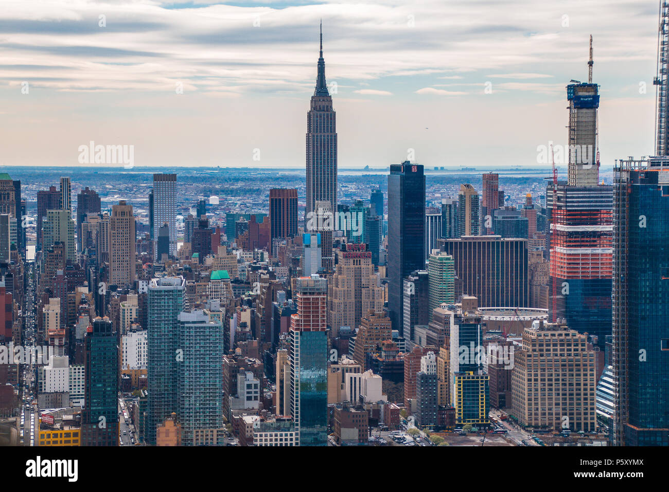 New York sky line photo taken at sunset Stock Photo - Alamy