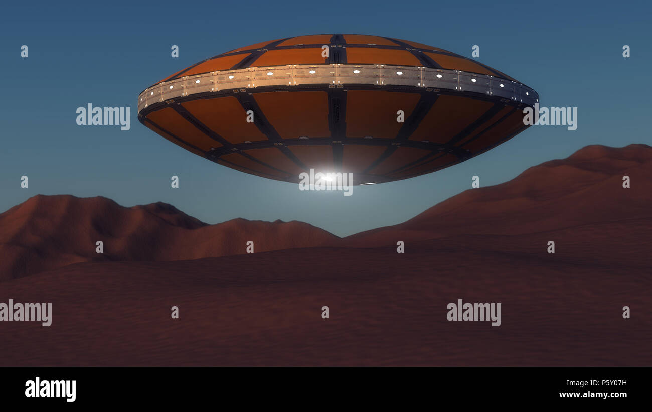 3D Render. Alien unidentified flying object Stock Photo - Alamy