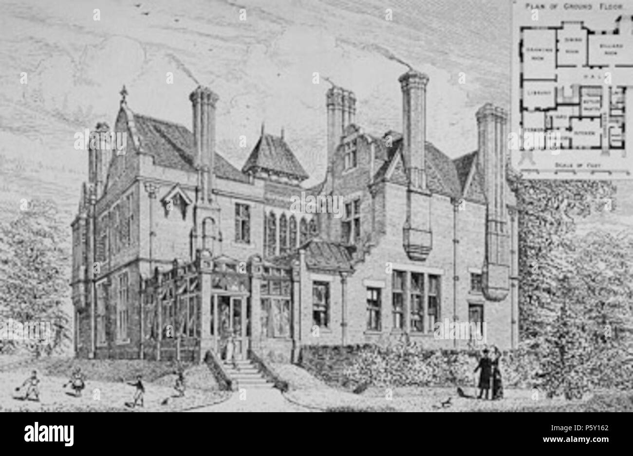 N/A. English: Elmstead Grange 1879 in Chistlehurst. Design by Henry ...