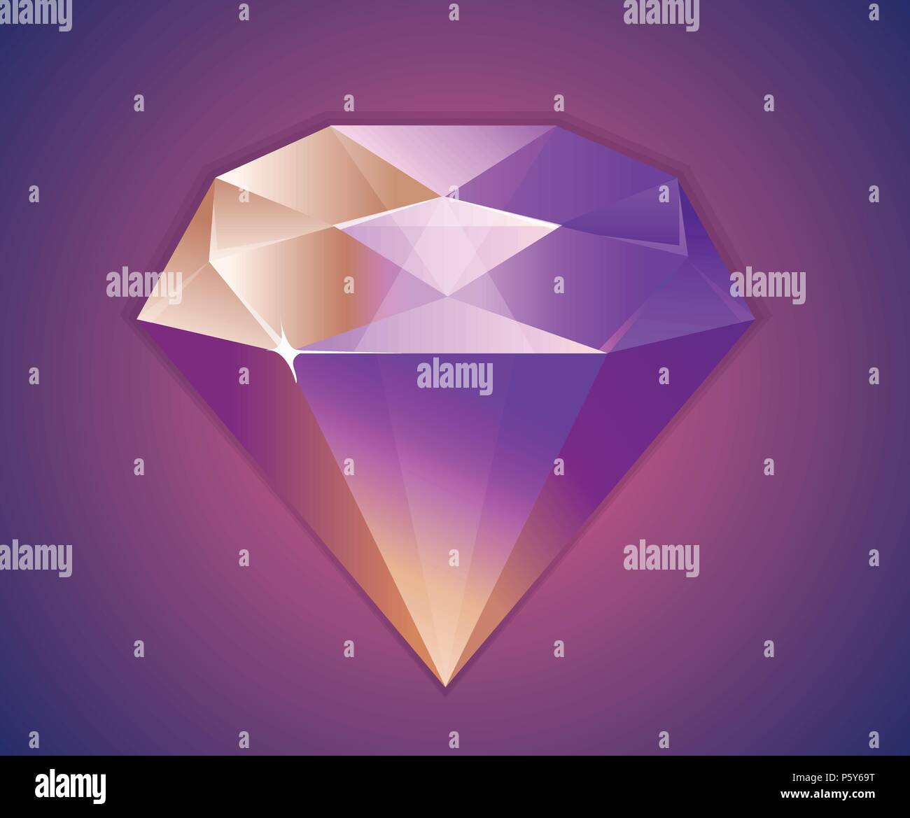 Flat shinnny vector diamond isolated background Stock Vector Image ...