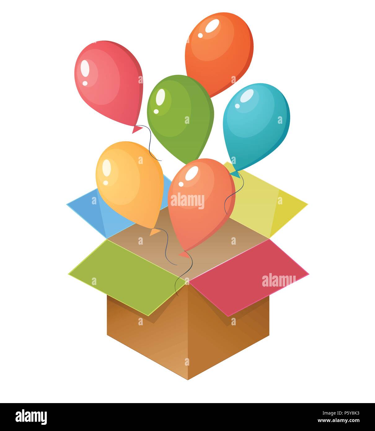 Flying up bright festive Stock Vector Images - Alamy