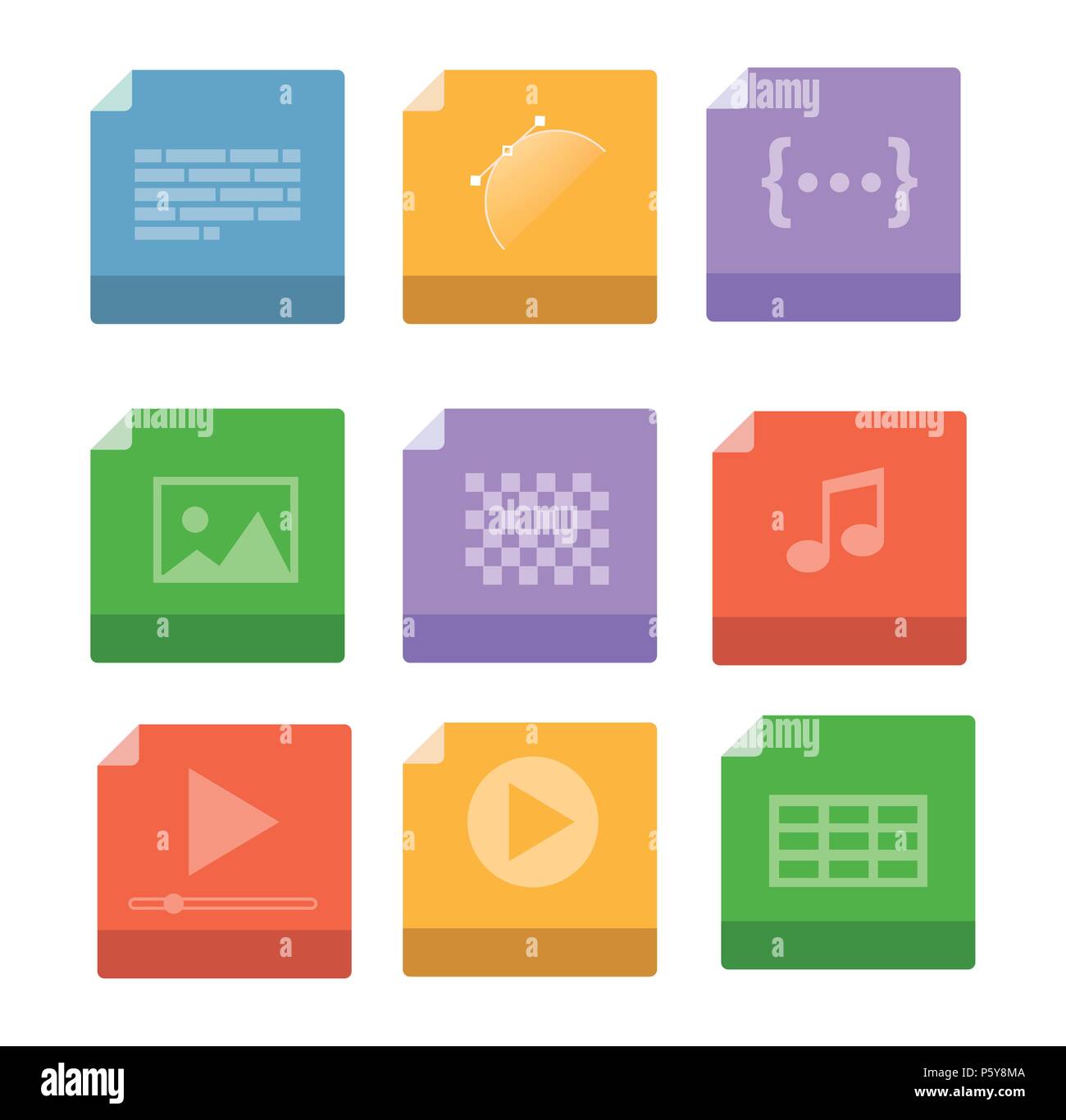Ui document icons Stock Vector Images - Alamy