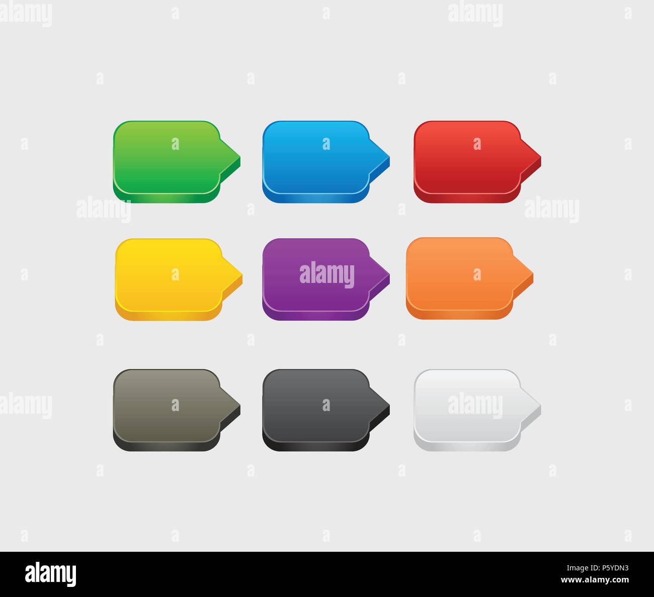 3d button Stock Vector Images - Alamy