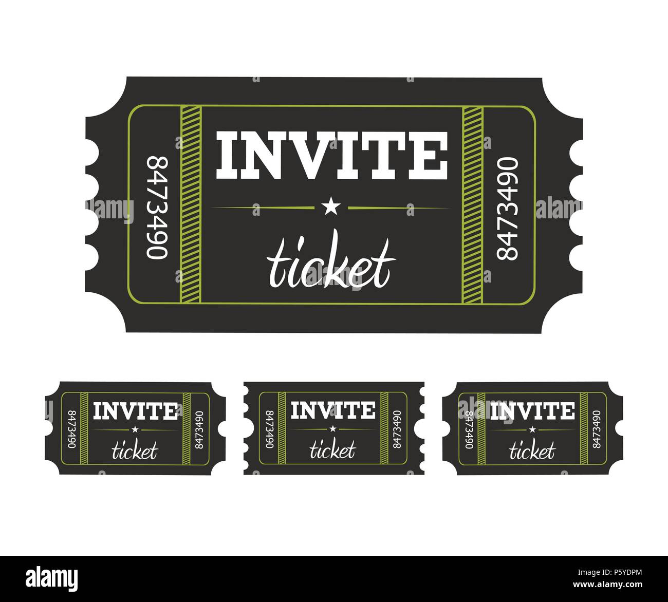 Design invitation ticket banner Stock Vector Images - Alamy