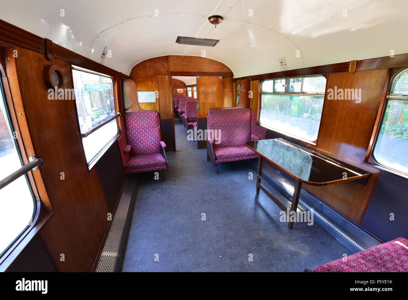 Inside of a 1940's railway carriage Stock Photo - Alamy