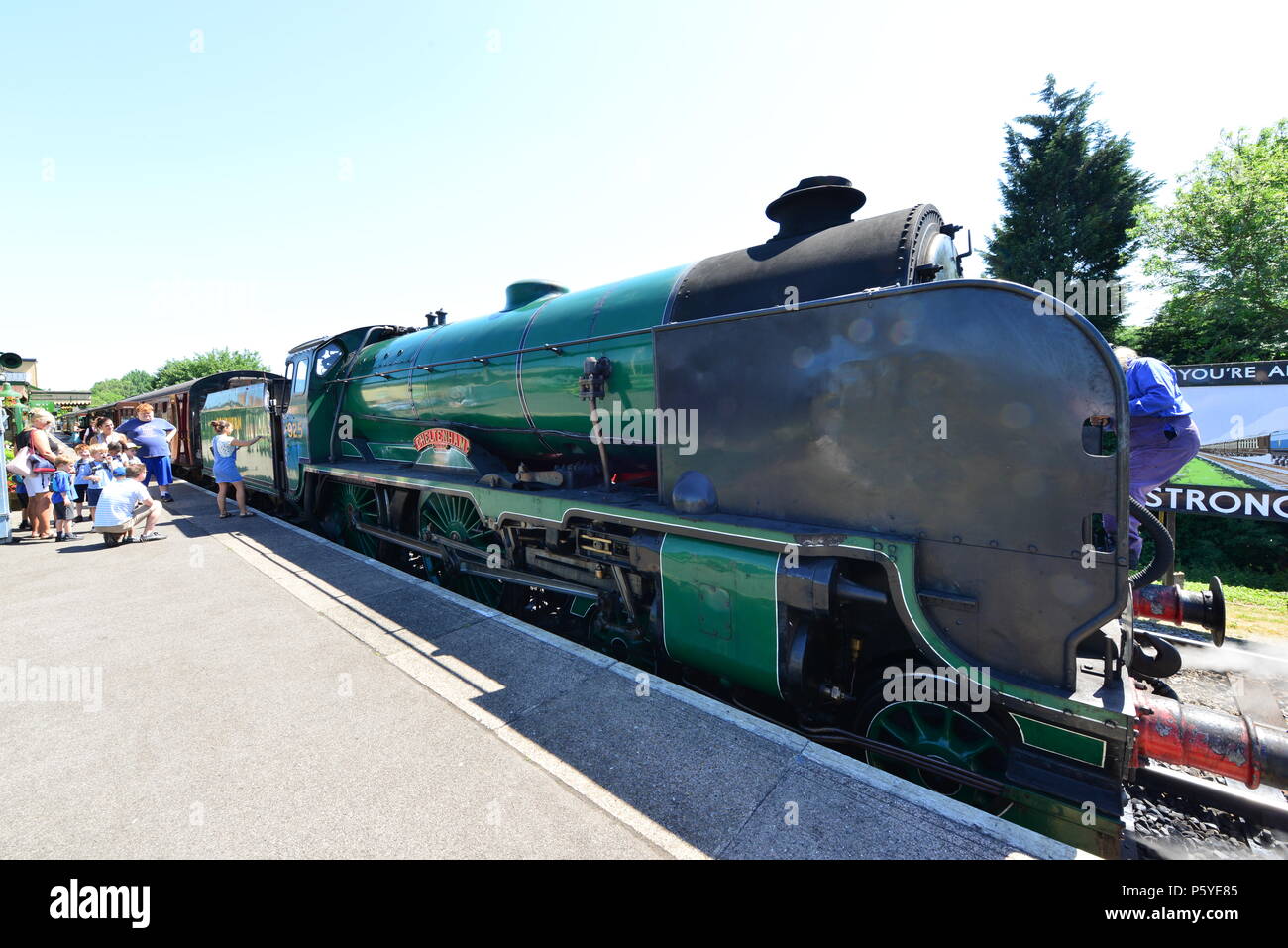 Cheltenham a Schools class steam engine Stock Photo - Alamy