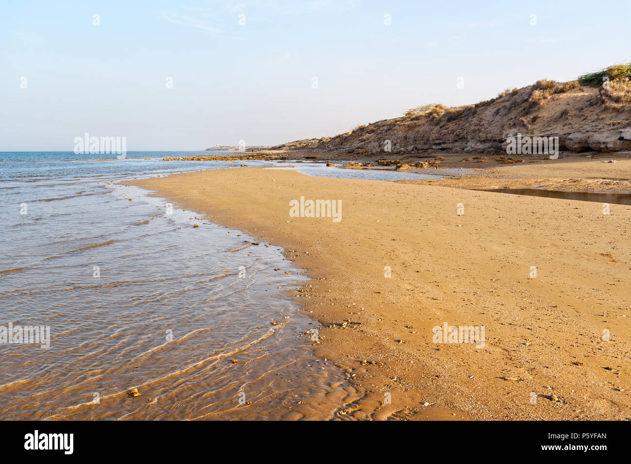 Wild beach of Persian gulf coast. Bushehr Province. Iran Stock Photo ...