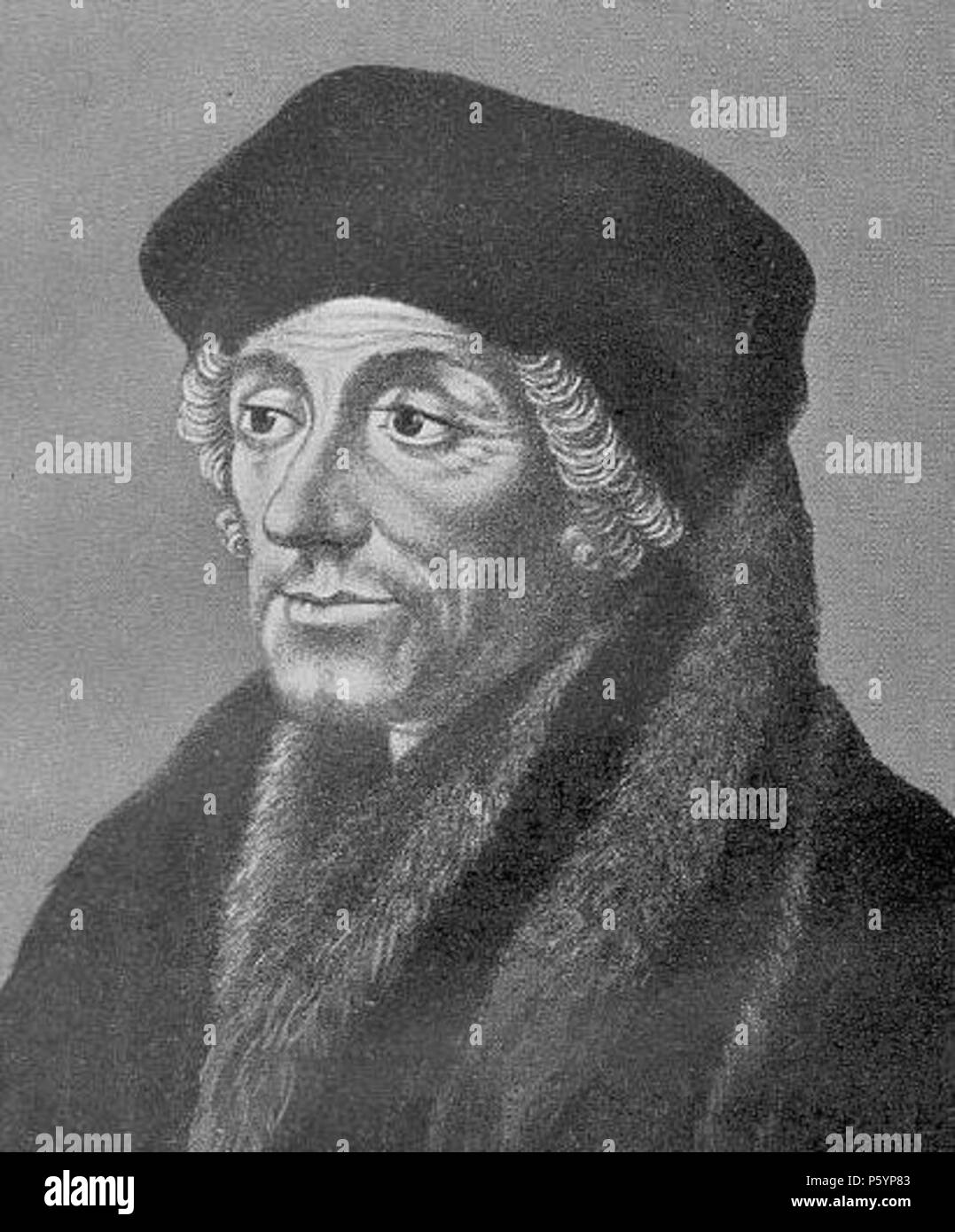Portrait of erasmus desiderius von rotterdam hi-res stock photography ...