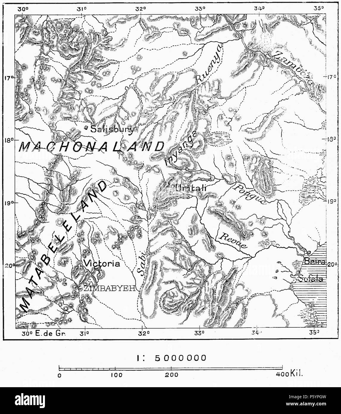 Map of sofala Black and White Stock Photos & Images - Alamy
