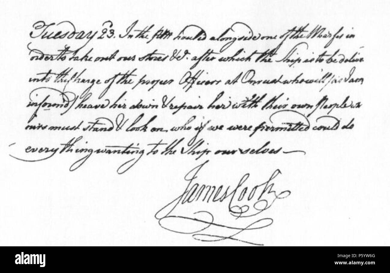 The endeavour journal of james cook hi-res stock photography and images ...