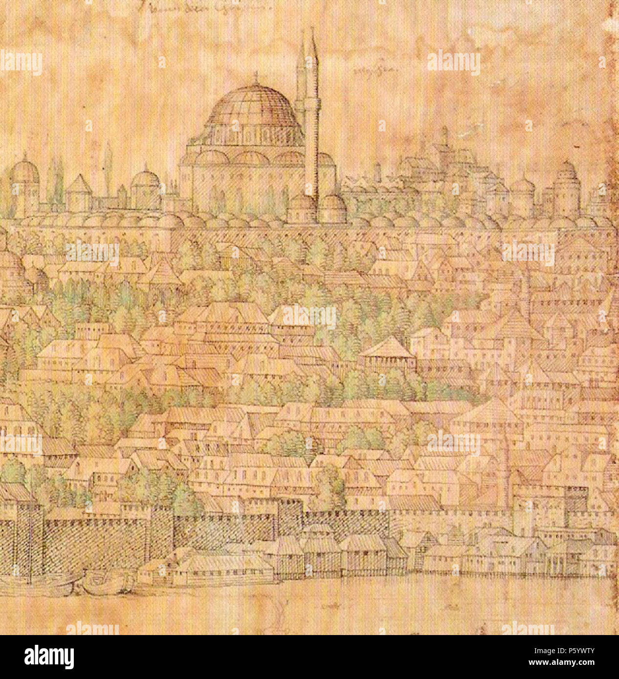 N/A. Deutsch: Ausschnitt aus Melchior Lorichs Panorama von ...