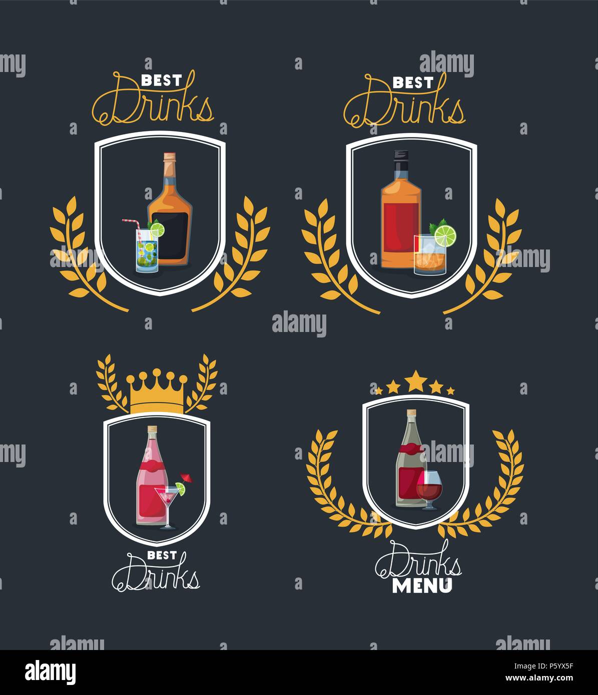 best drink bottle with cup frame Stock Vector Image & Art - Alamy