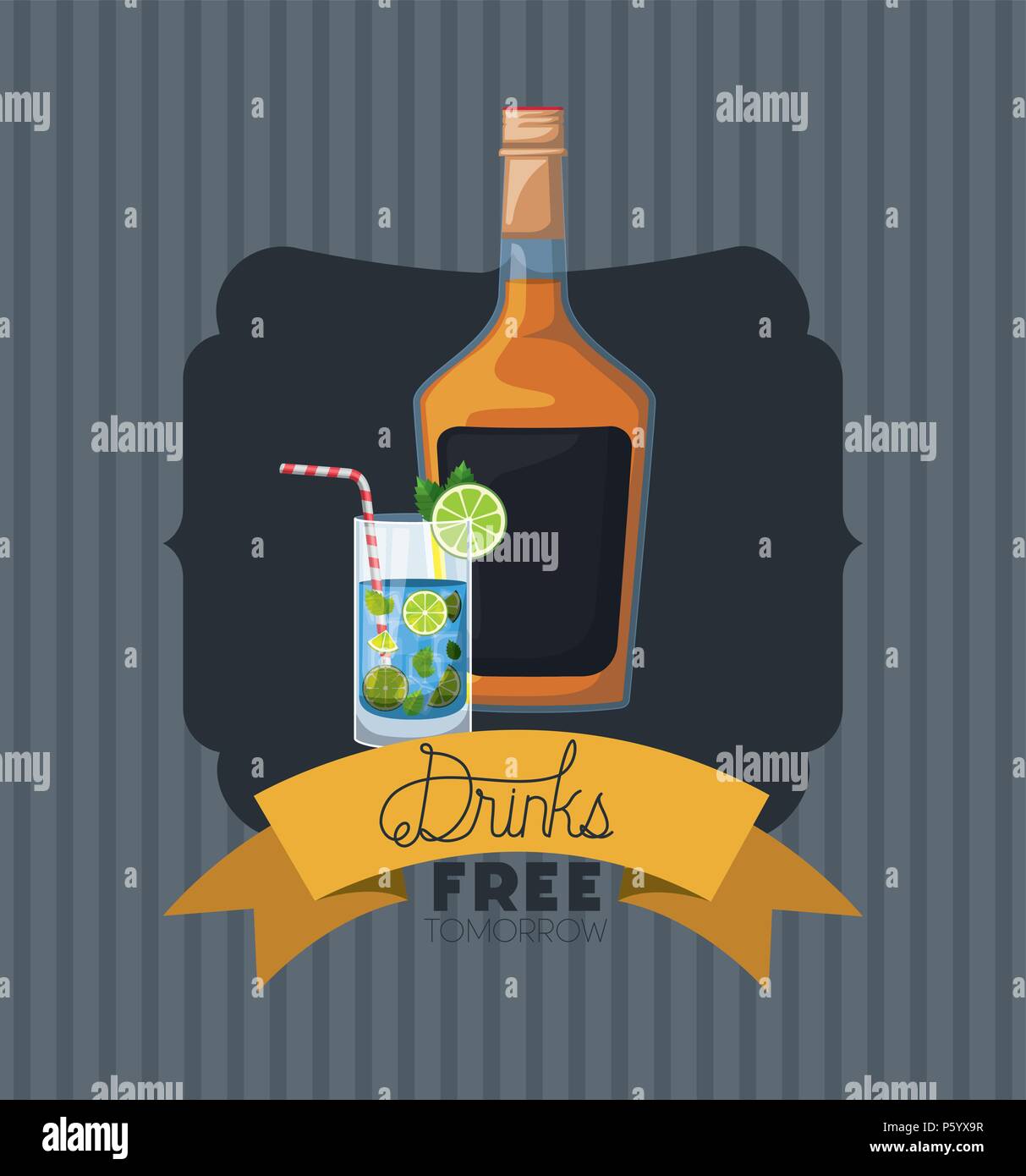 best drink bottle with cup frame Stock Vector Image & Art - Alamy