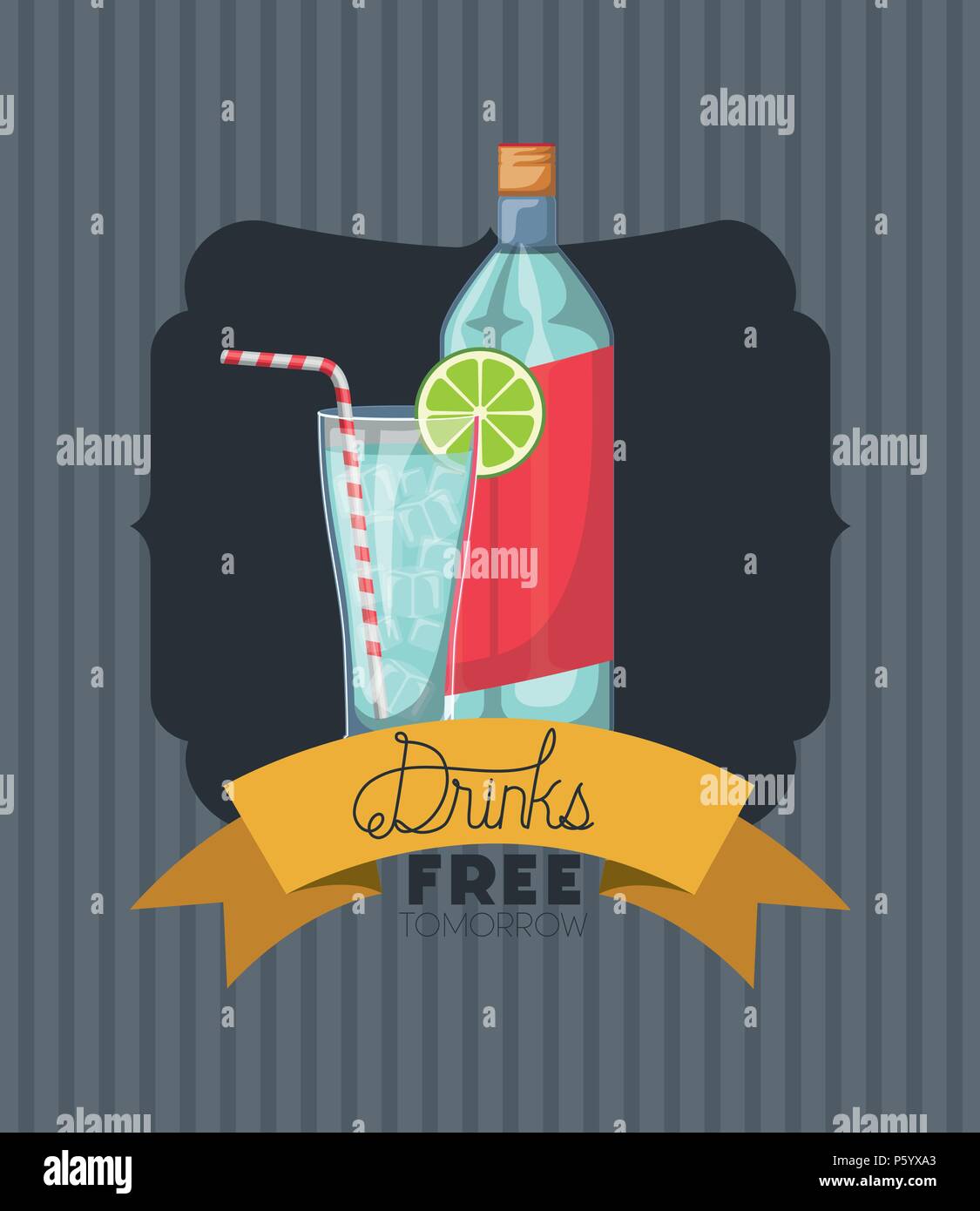 best drink bottle with cup frame Stock Vector Image & Art - Alamy