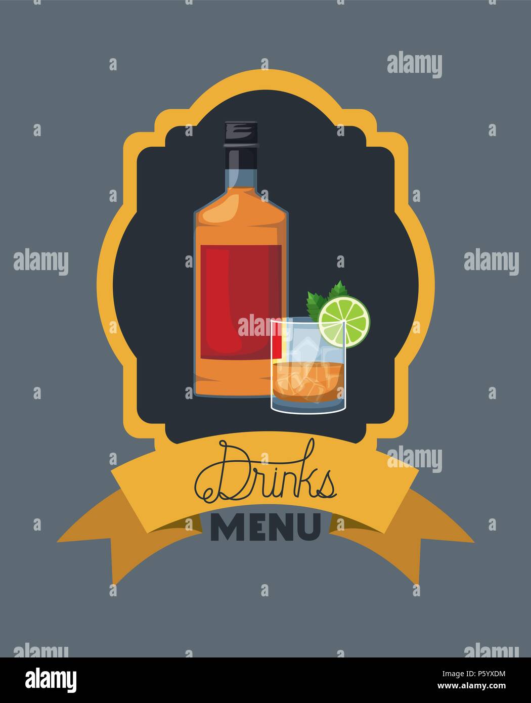 best drink bottle with cup frame Stock Vector Image & Art - Alamy