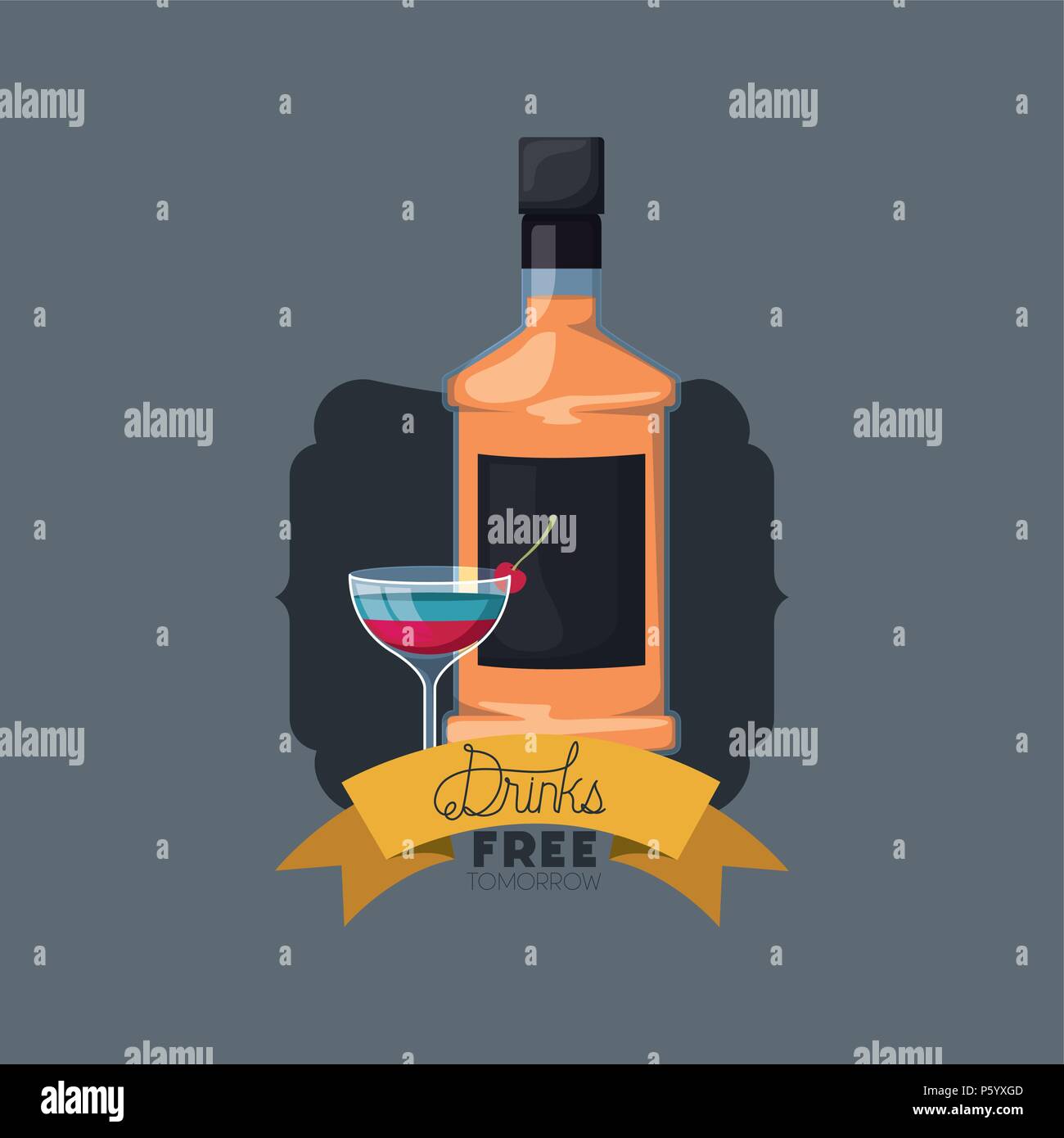 best drink bottle with cup frame Stock Vector Image & Art - Alamy