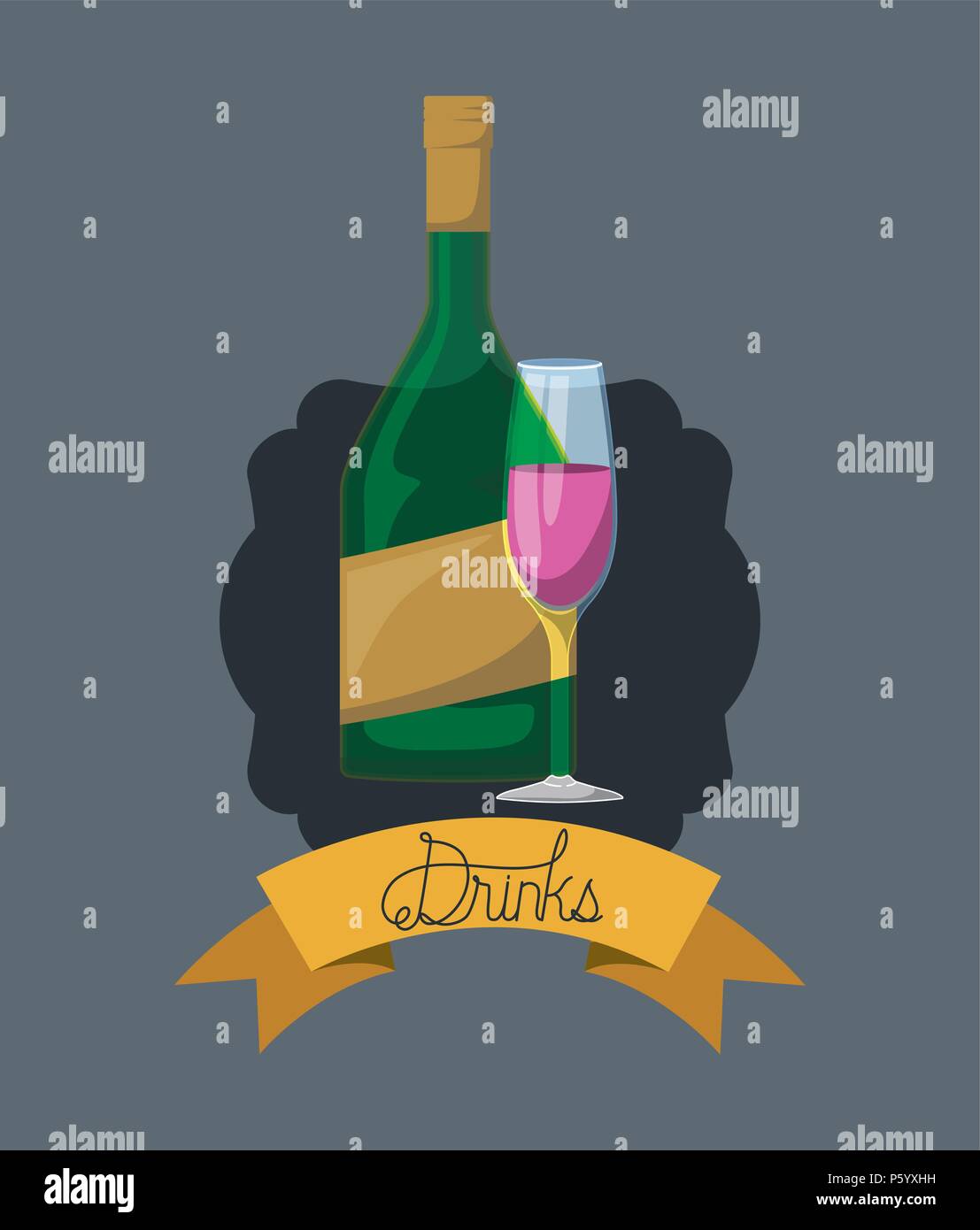 best drink bottle with cup frame Stock Vector Image & Art - Alamy