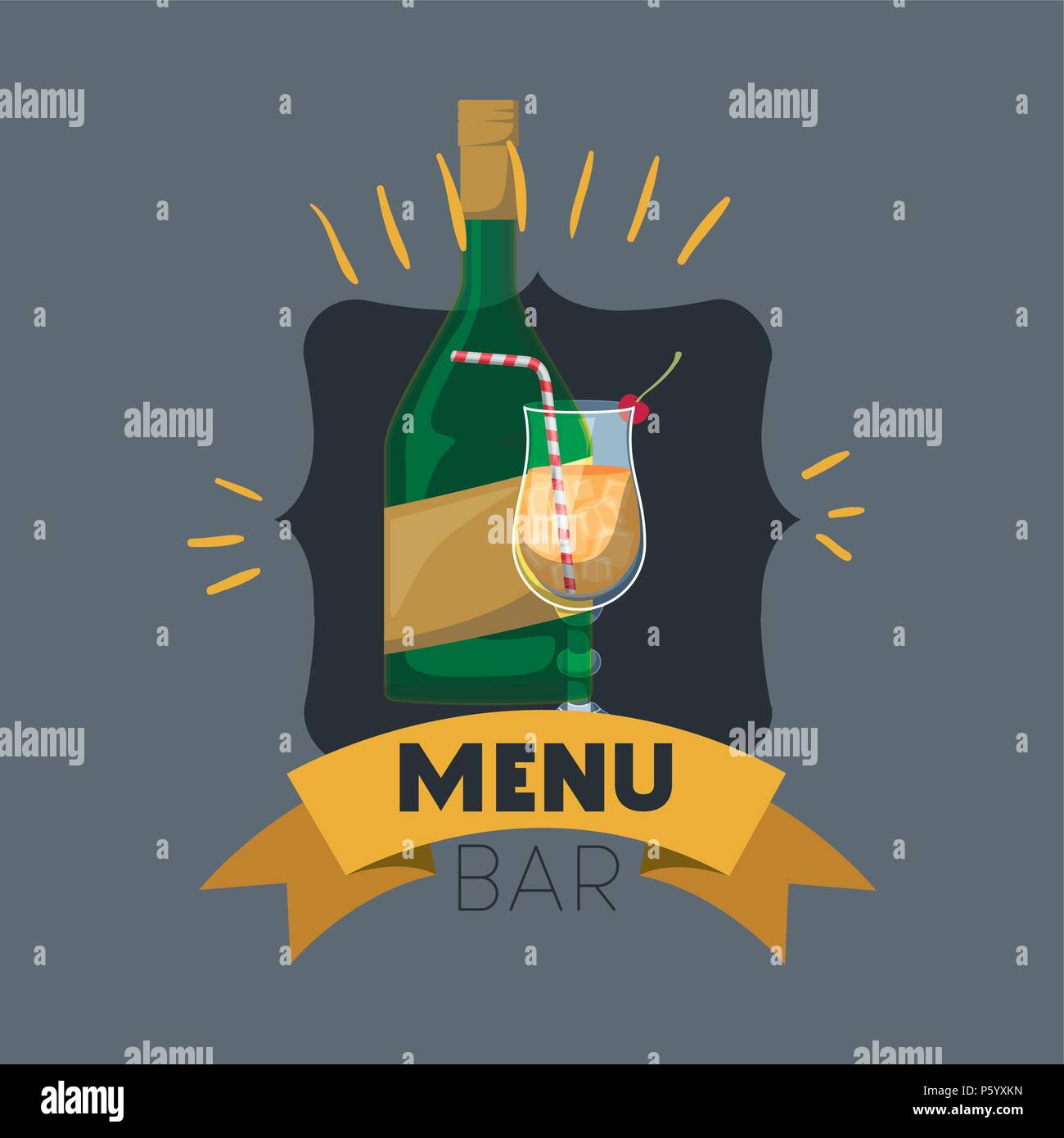 best drink bottle with cup frame Stock Vector Image & Art - Alamy