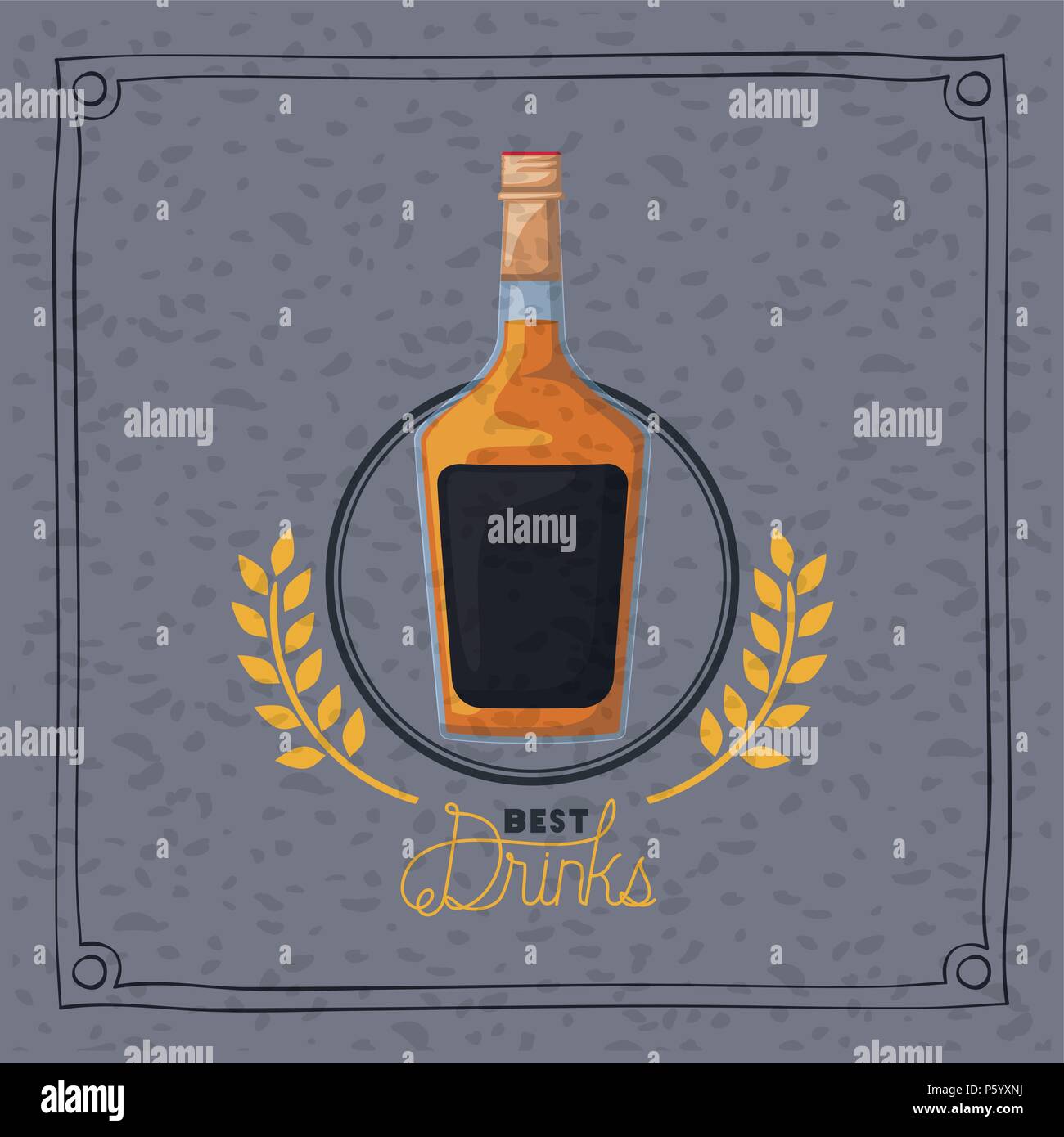 best drink bottle liquor frame Stock Vector Image & Art - Alamy