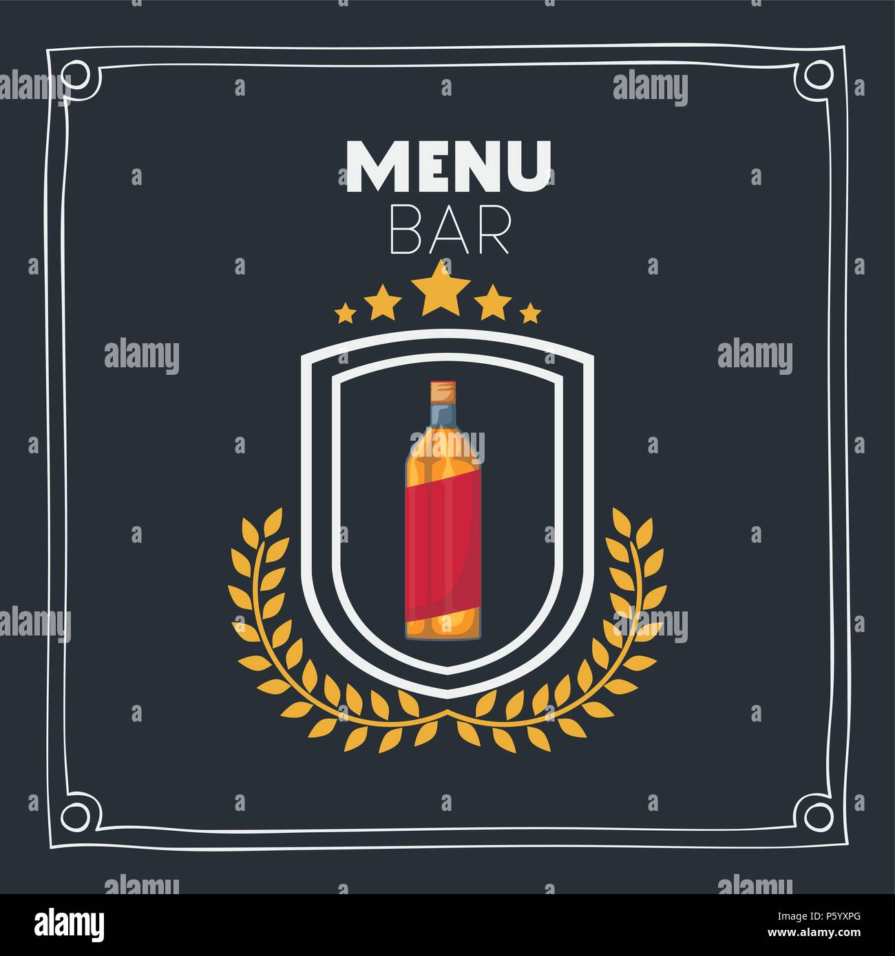 best drink bottle liquor frame Stock Vector Image & Art - Alamy