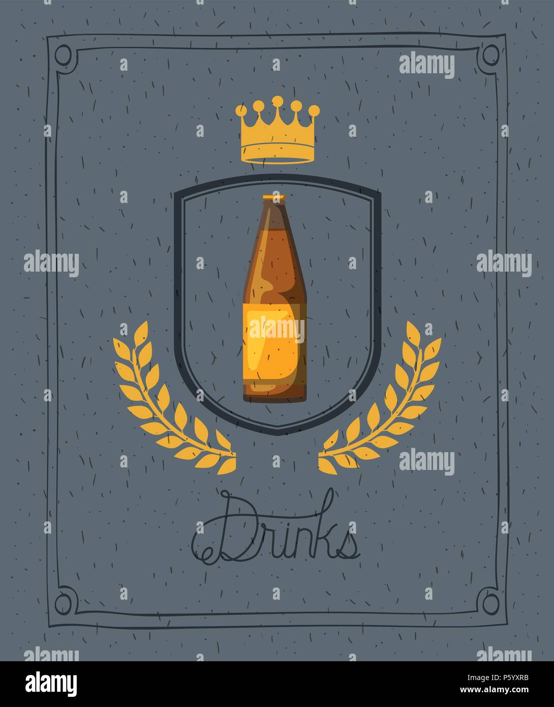 best drink bottle liquor frame Stock Vector Image & Art - Alamy