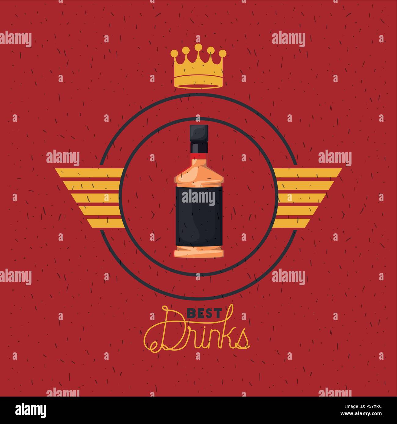 best drink bottle liquor frame Stock Vector Image & Art - Alamy