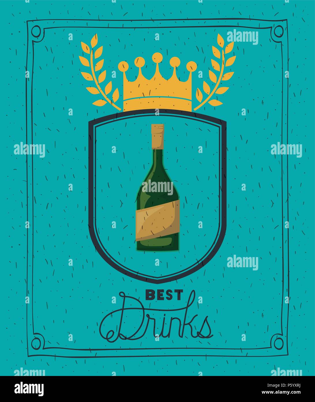 best drink bottle liquor frame Stock Vector Image & Art - Alamy