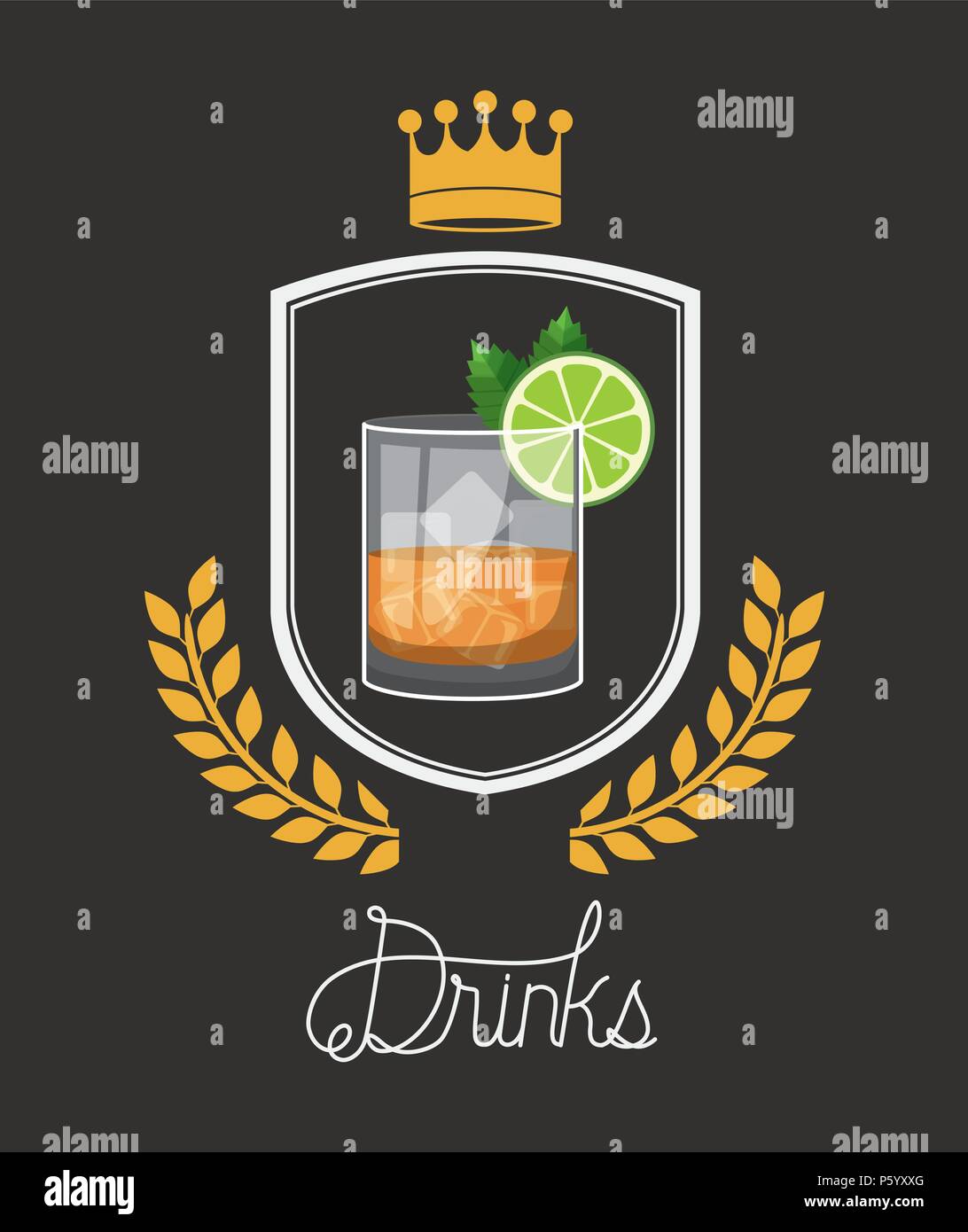 fresh and tropical cocktail frame Stock Vector Image & Art - Alamy