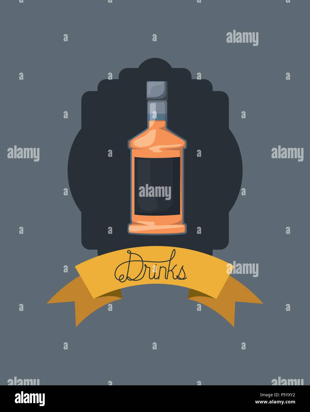 best drink bottle liquor frame Stock Vector Image & Art - Alamy