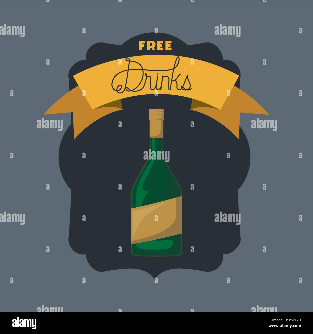 best drink bottle liquor frame Stock Vector Image & Art - Alamy