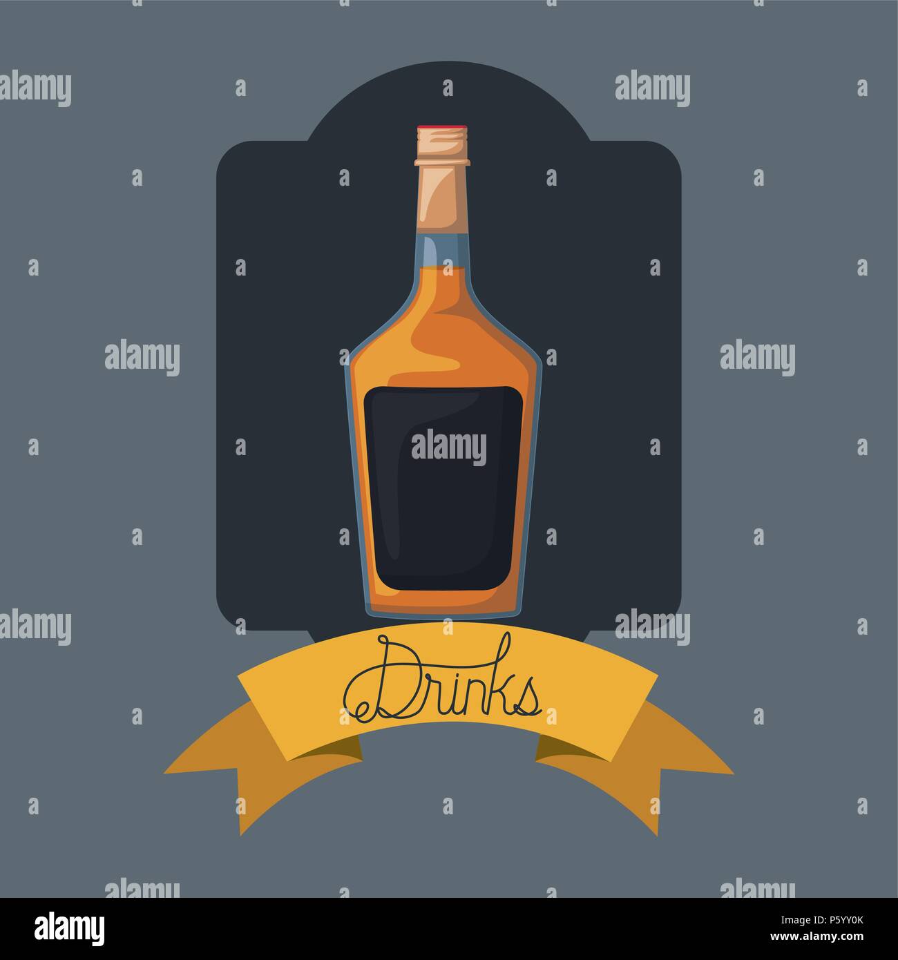best drink bottle liquor frame Stock Vector Image & Art - Alamy