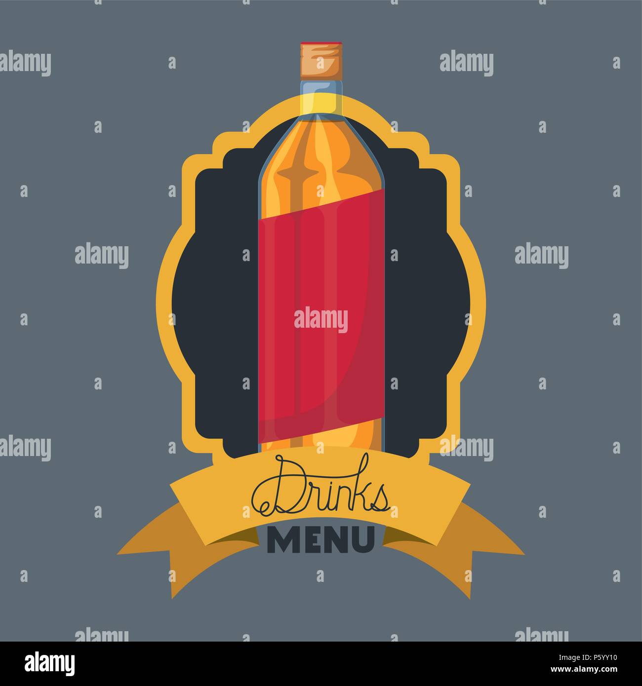 best drink bottle liquor frame Stock Vector Image & Art - Alamy