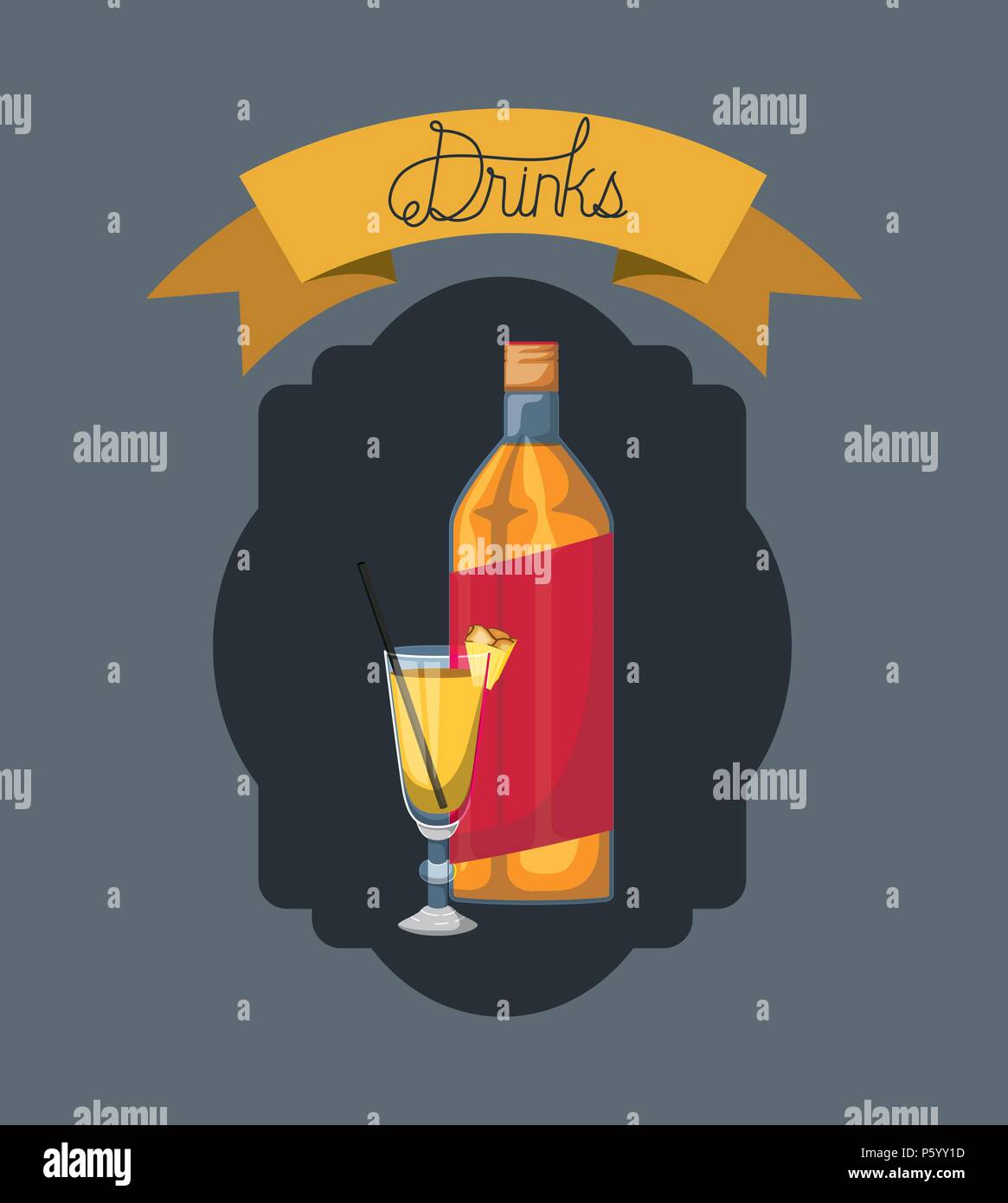 best drink bottle with cup frame Stock Vector Image & Art - Alamy
