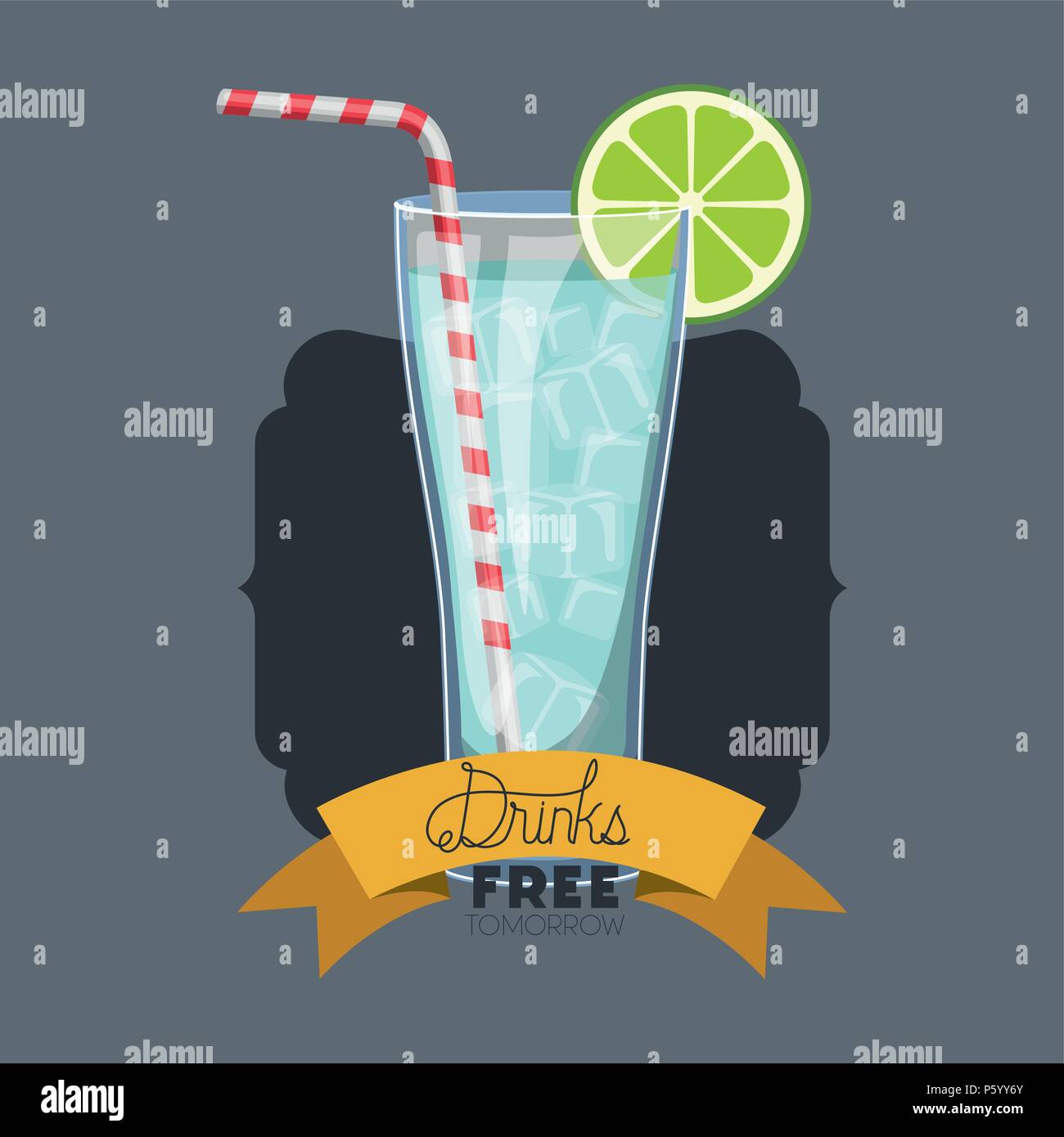 fresh and tropical cocktail frame Stock Vector Image & Art - Alamy