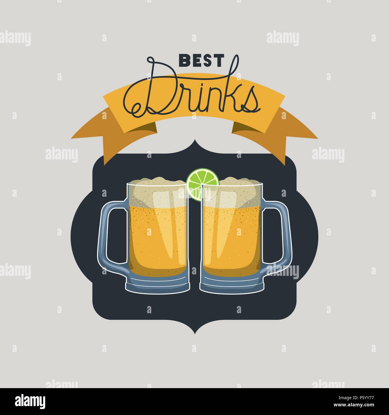 beer drink fresh frame Stock Vector Image & Art - Alamy