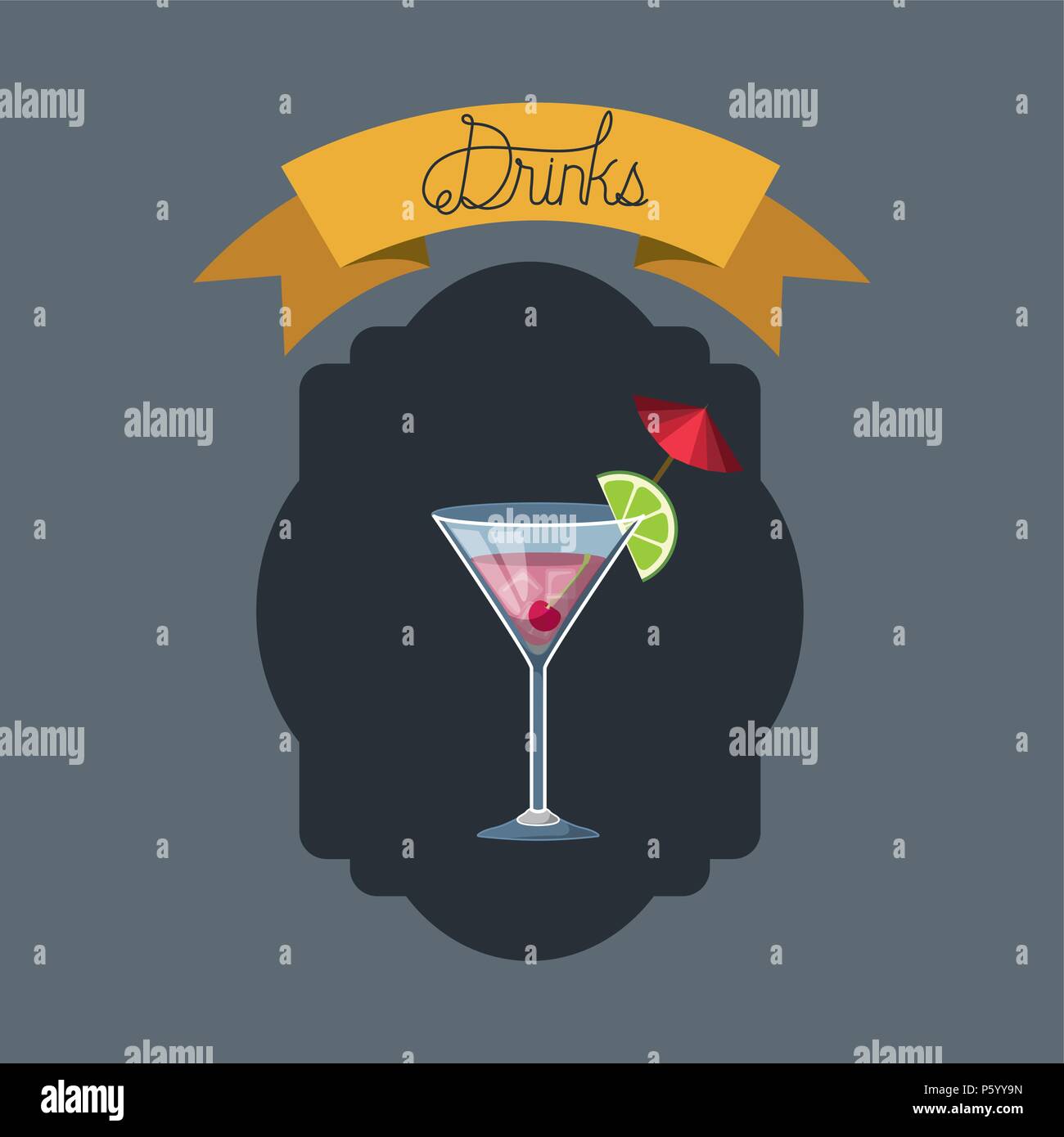 fresh and tropical cocktail frame Stock Vector Image & Art - Alamy