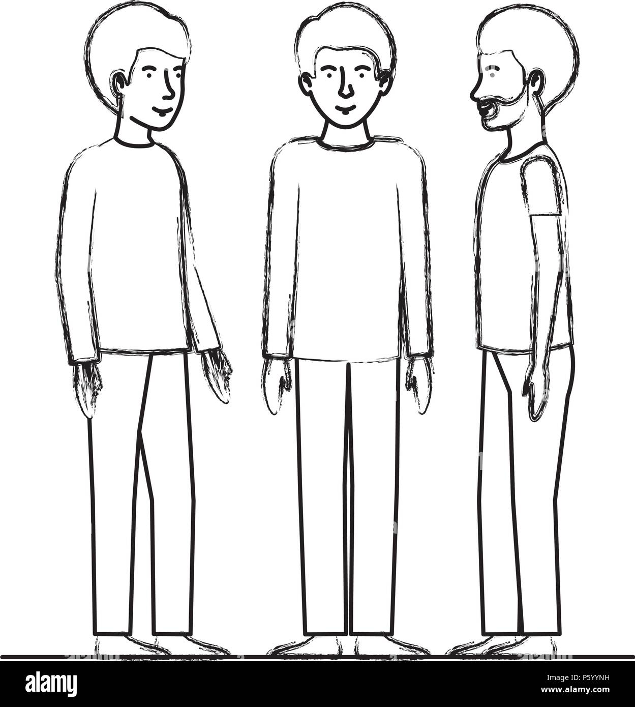 group of men friends characters Stock Vector Image & Art - Alamy