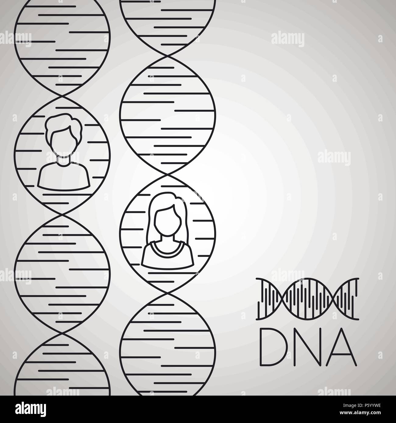 Chemistry woman man molecular model Stock Vector Images - Alamy