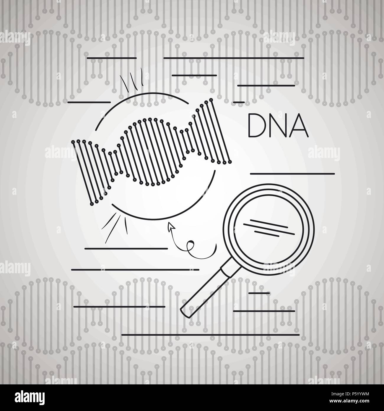 dna molecule with magnifying glass Stock Vector Image & Art - Alamy
