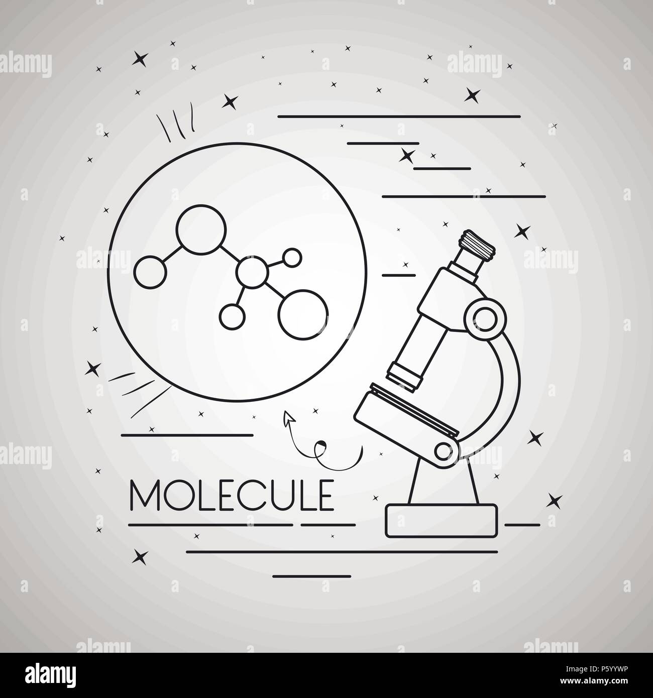 molecule structure with microscope Stock Vector Image & Art - Alamy