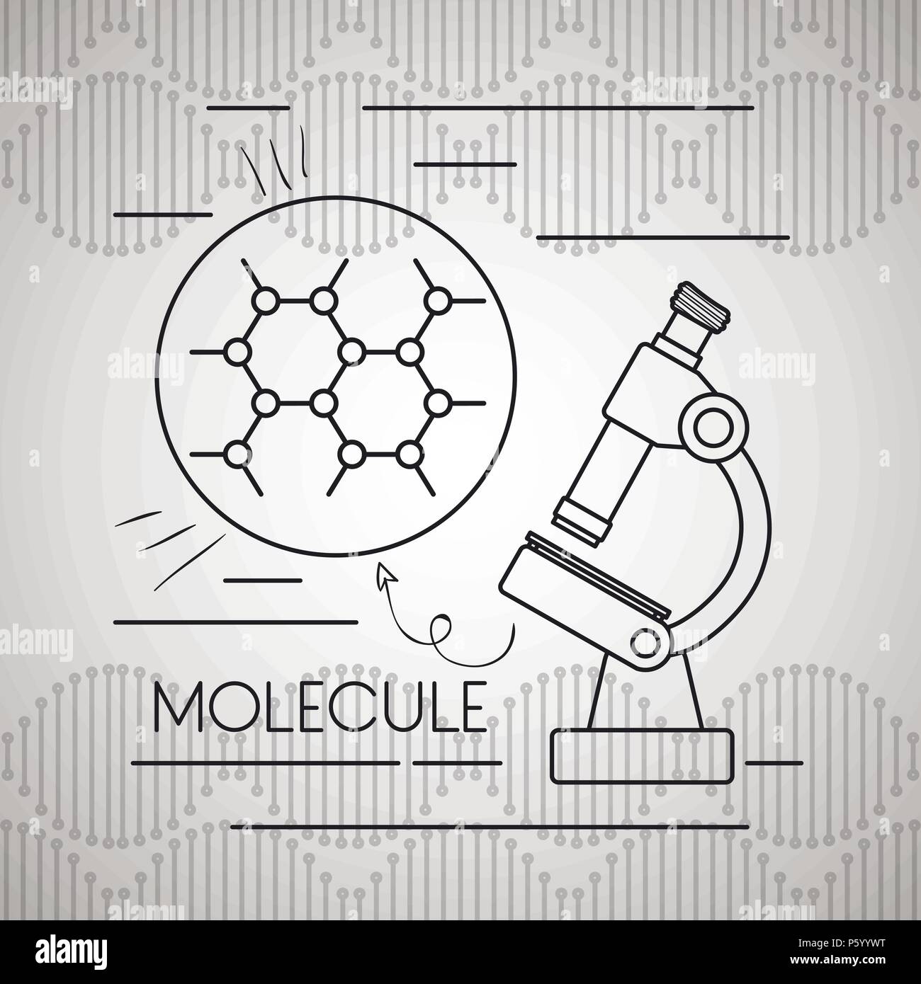 molecule structure with microscope Stock Vector Image & Art - Alamy