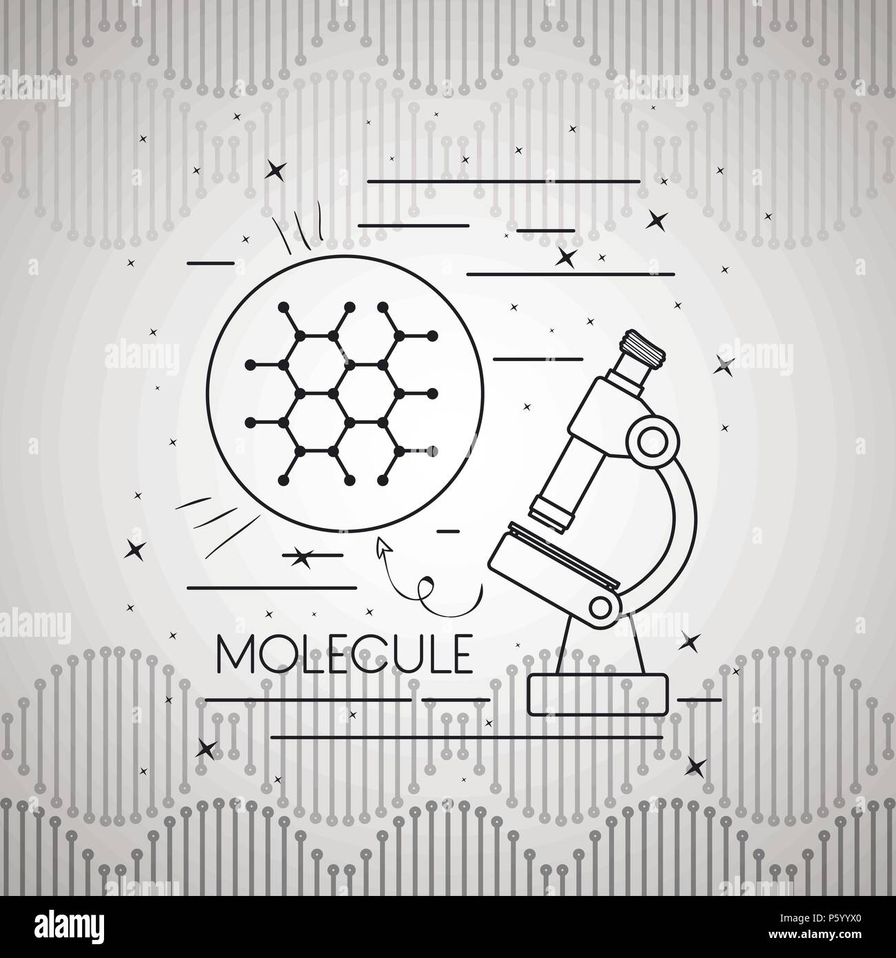 molecule structure with microscope Stock Vector Image & Art - Alamy