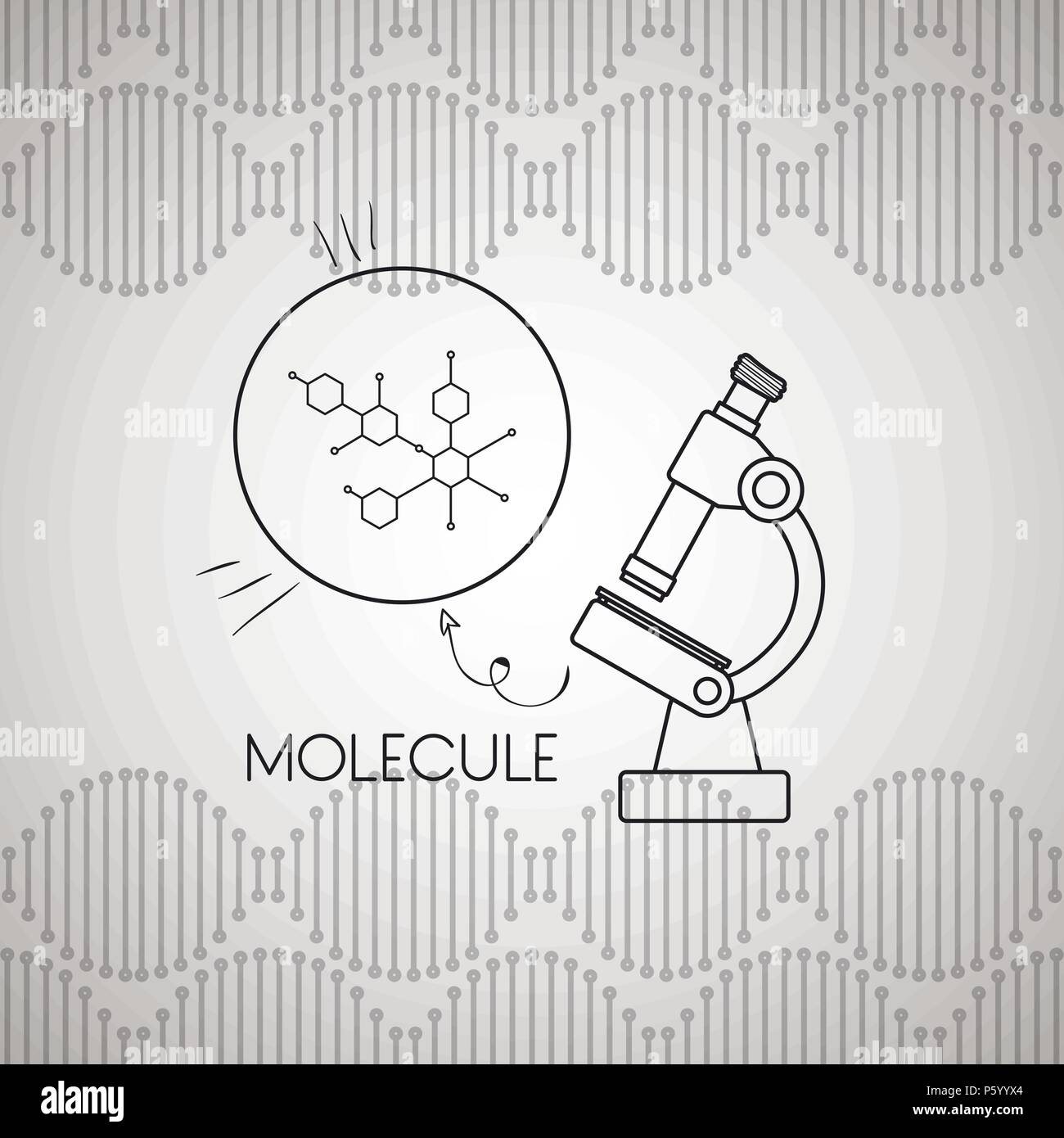 molecule structure with microscope Stock Vector Image & Art - Alamy