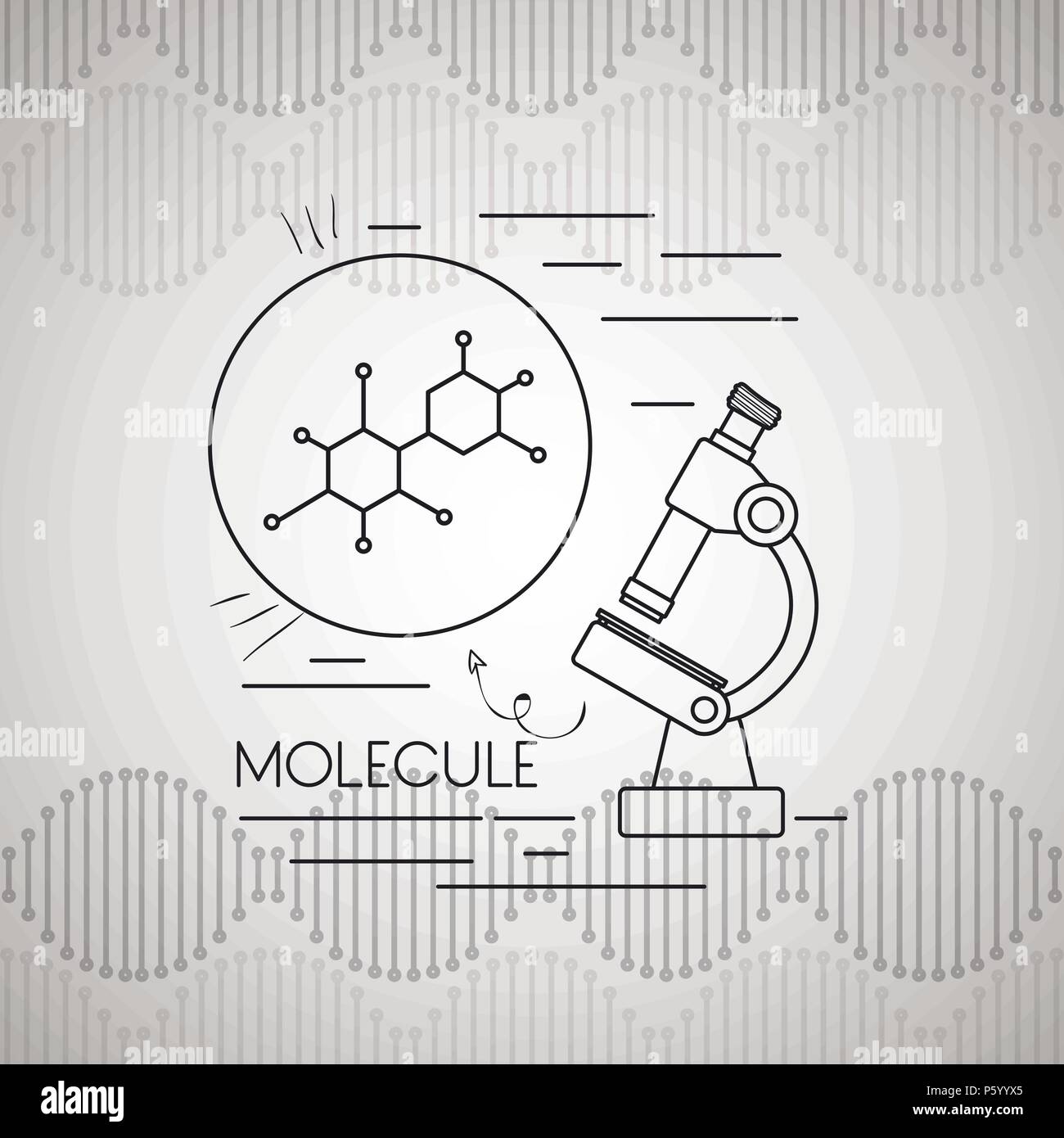 molecule structure with microscope Stock Vector Image & Art - Alamy